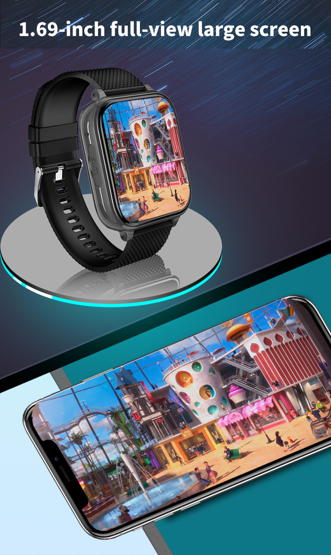 Large Screen 4G Teenagers Smart Watch GPS Tracker Green - Gabriel ...